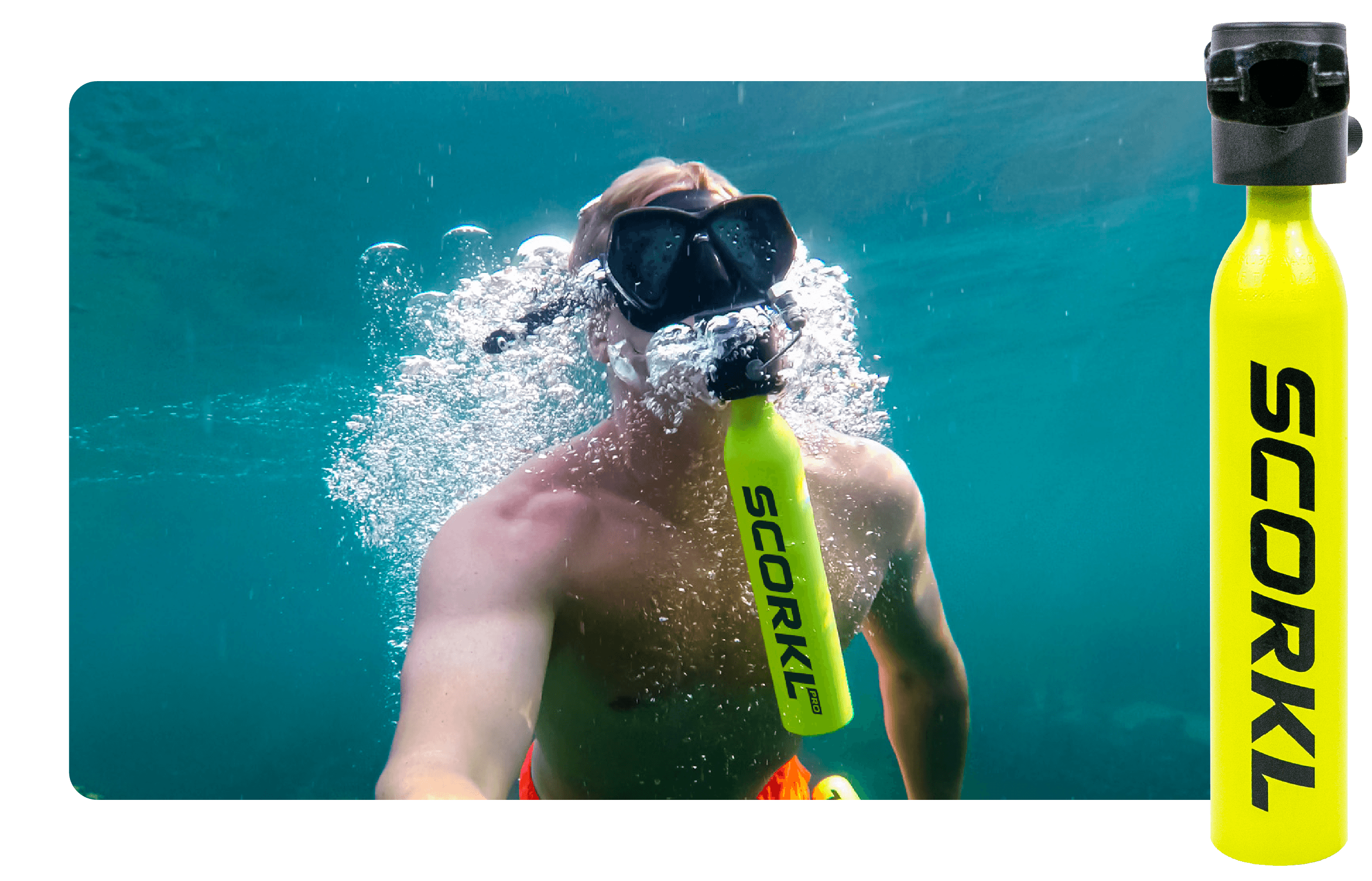SCORKL - Mini SCUBA diving lung tank - Underwater Freedom